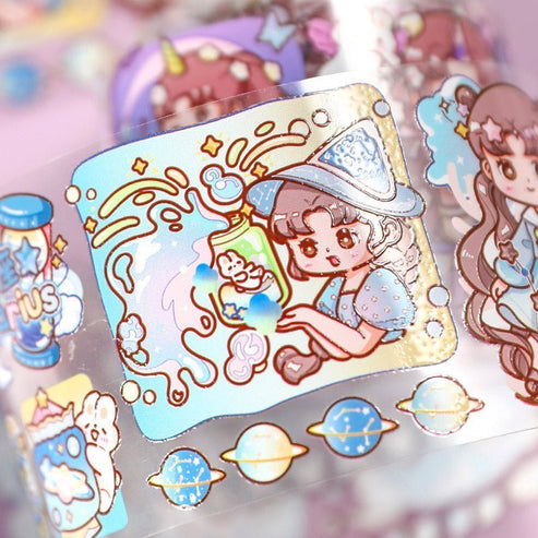 Cute Kawaii P.E.T. Sticker Rolls - 3m x 5cm, 3 Color Themes – The ...