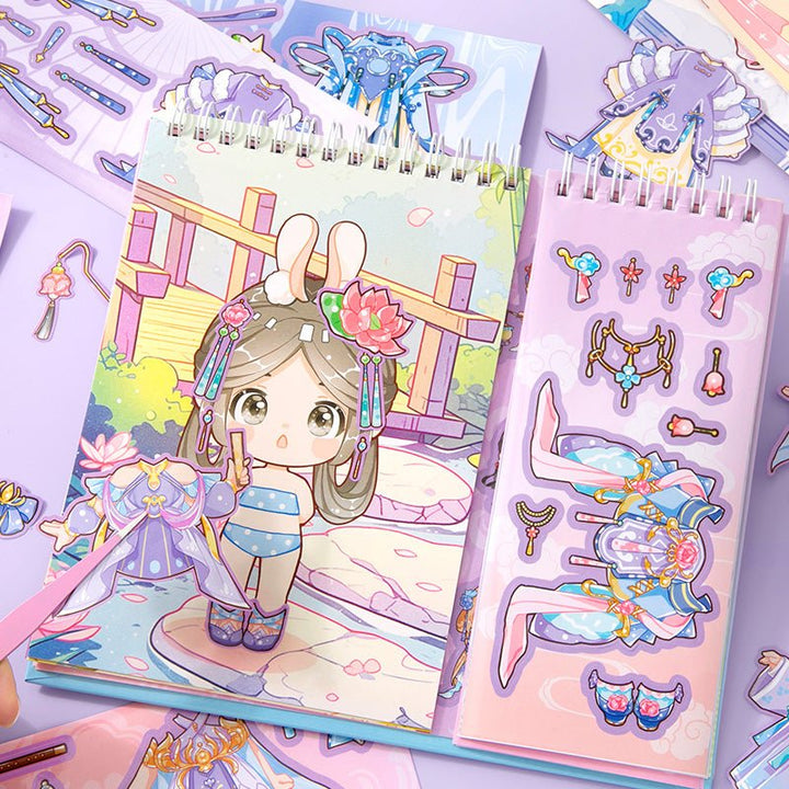 Kawaii Dress Up Doll Sticker Books for Cute Style Play – The Kawaii Nest