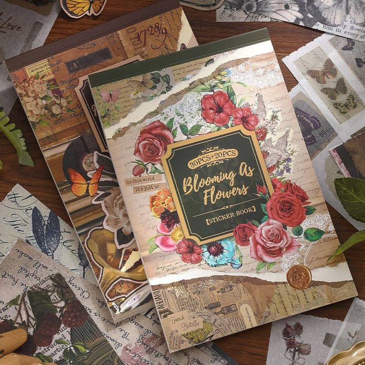 Nature Themed Sticker Book: 30 Washi Stickers, 20 Journaling Papers ...