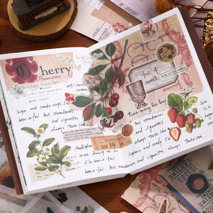 Nature Themed Sticker Book: 30 Washi Stickers, 20 Journaling Papers ...